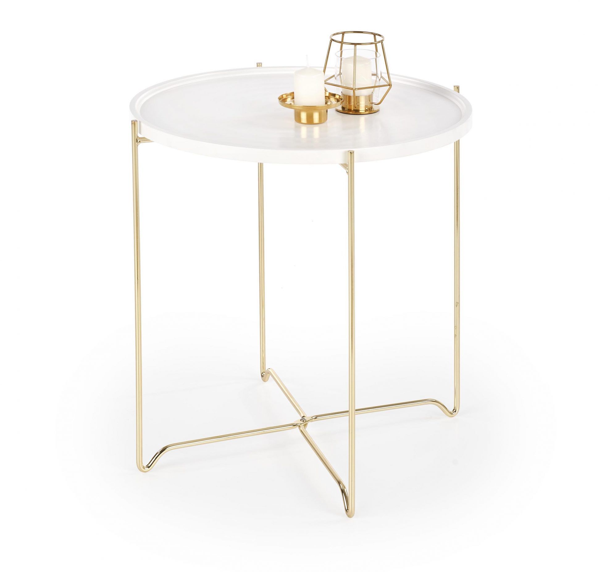 Jett sidebord - Hvit/gull - 819,- - Lampebord - Trendrom.no