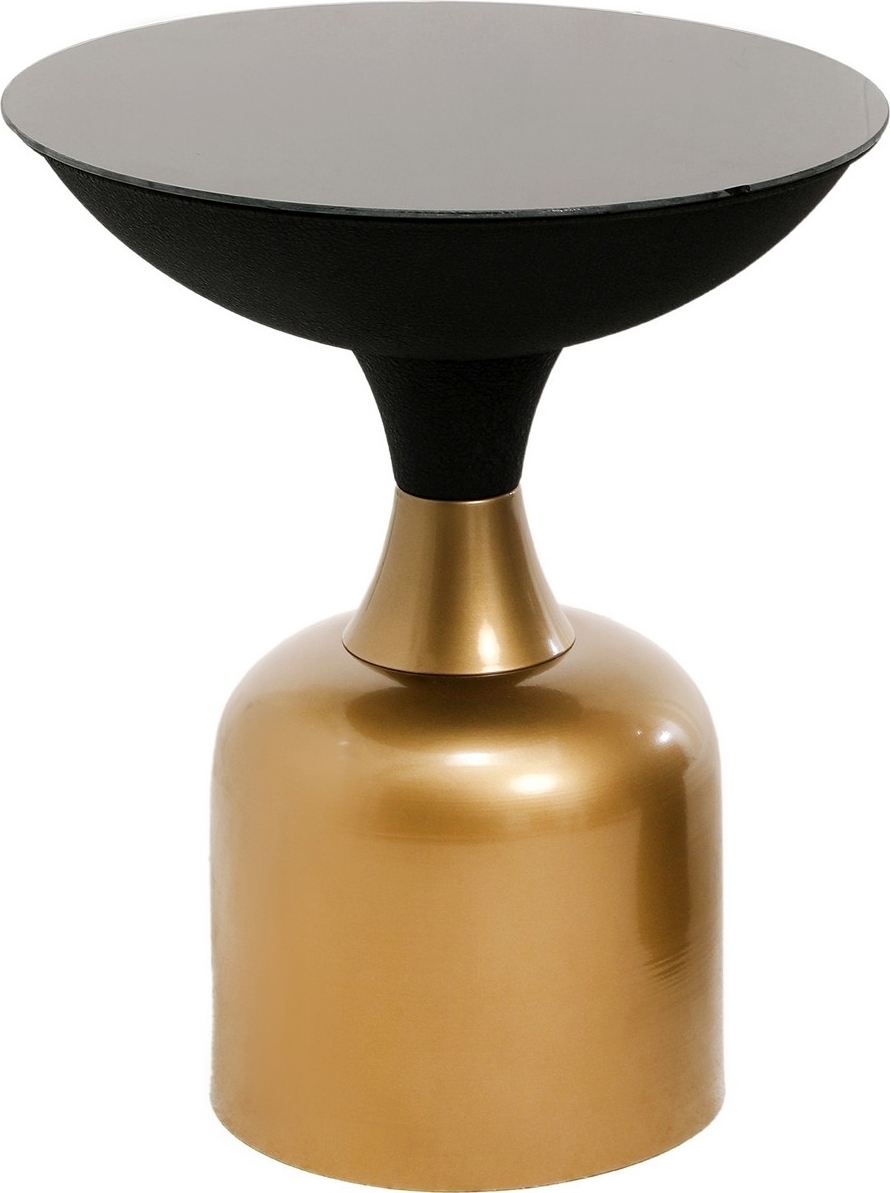 Kalk sidebord 46 cm - Sort/gull - 2695,- - Lampebord - Trendrom.no