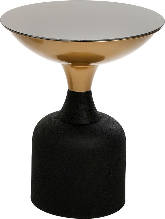 Kalk sidebord 46 cm - Gull/svart - 2695,- - Lampebord - Trendrom.no