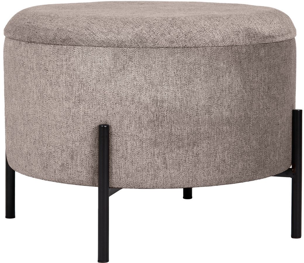 Syssna puff med oppbevaring - Lys brun - 2395,- - Sittepuffer - Trendrom.no