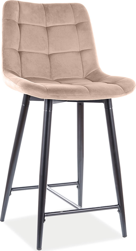 Elegant barkrakk - Beige fløyel - 929,- - Barkrakker - Trendrom.no