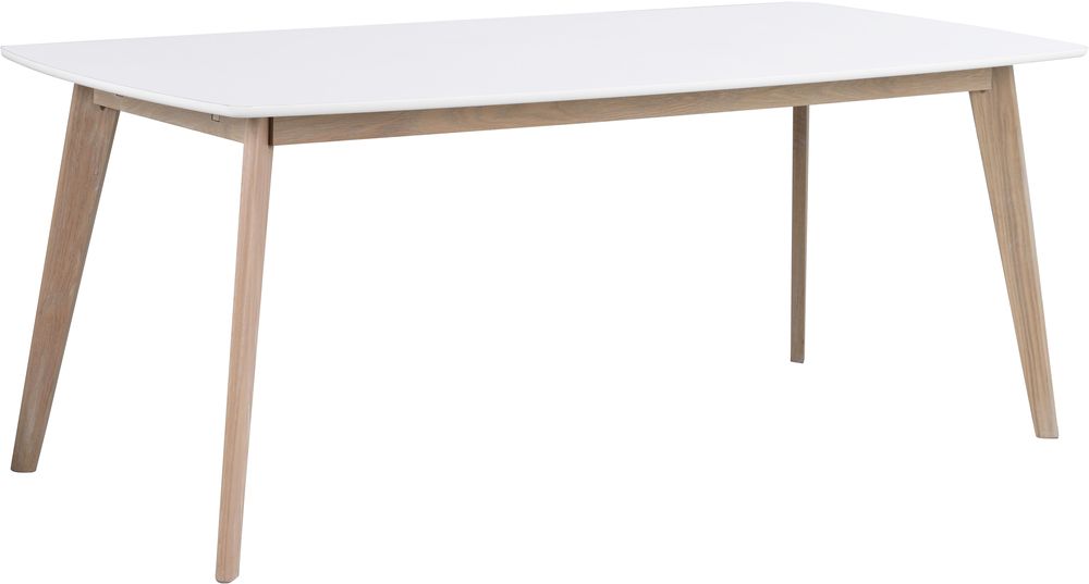 Olivia spisebord 190 cm - Hvit HPL/whitewash eik - 6295,- - Øvrige ...