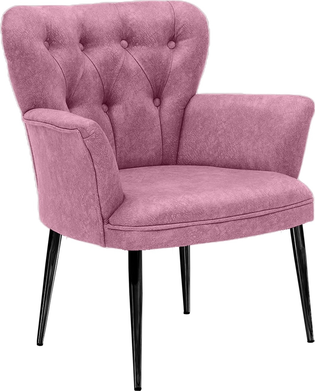 Paris lenestol - Rosa/svart metall - 3595,- - Lenestoler i stoff ...