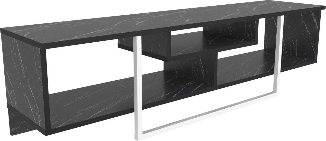 Asal media benk 150 cm - Sort marmor/hvit - 2695,- - TV-benker ...