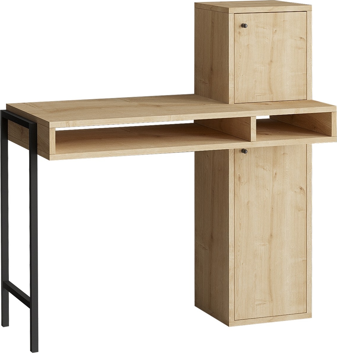 Dora skrivebord Eik/svart - 102 x 45 cm - 2795,- - Skrivebord med ...