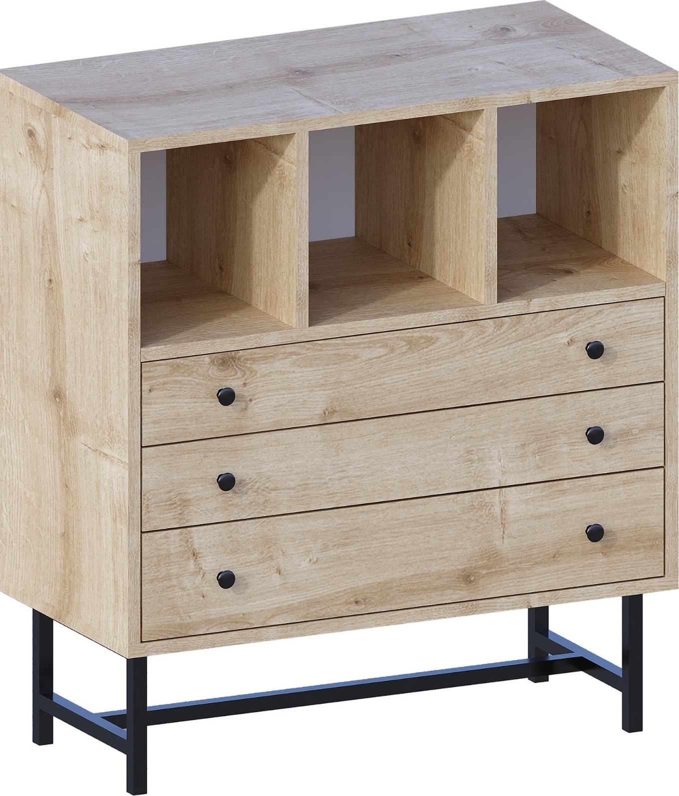 Carla kommode - Eik/sort - 4295,- - Kommoder - Trendrom.no