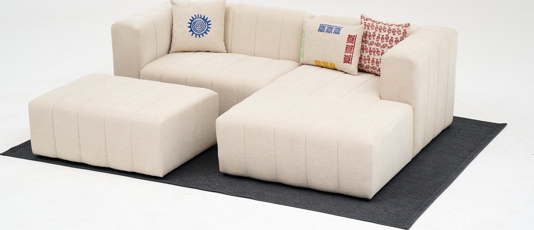 Beyza mini divan sofa høyre - Krem - 23995,- - Stoffsofaer - Trendrom.no