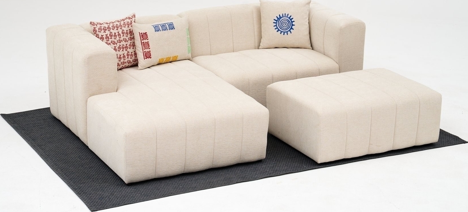 Beyza mini divan sofa venstre - Krem - 23995,- - Stoffsofaer - Trendrom.no