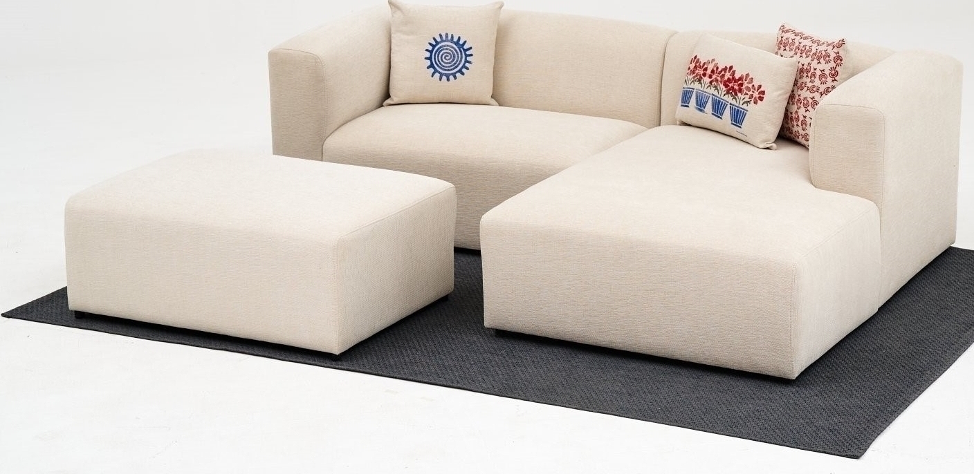 Linden mini divan sofa høyre - Krem - 20995,- - Stoffsofaer - Trendrom.no