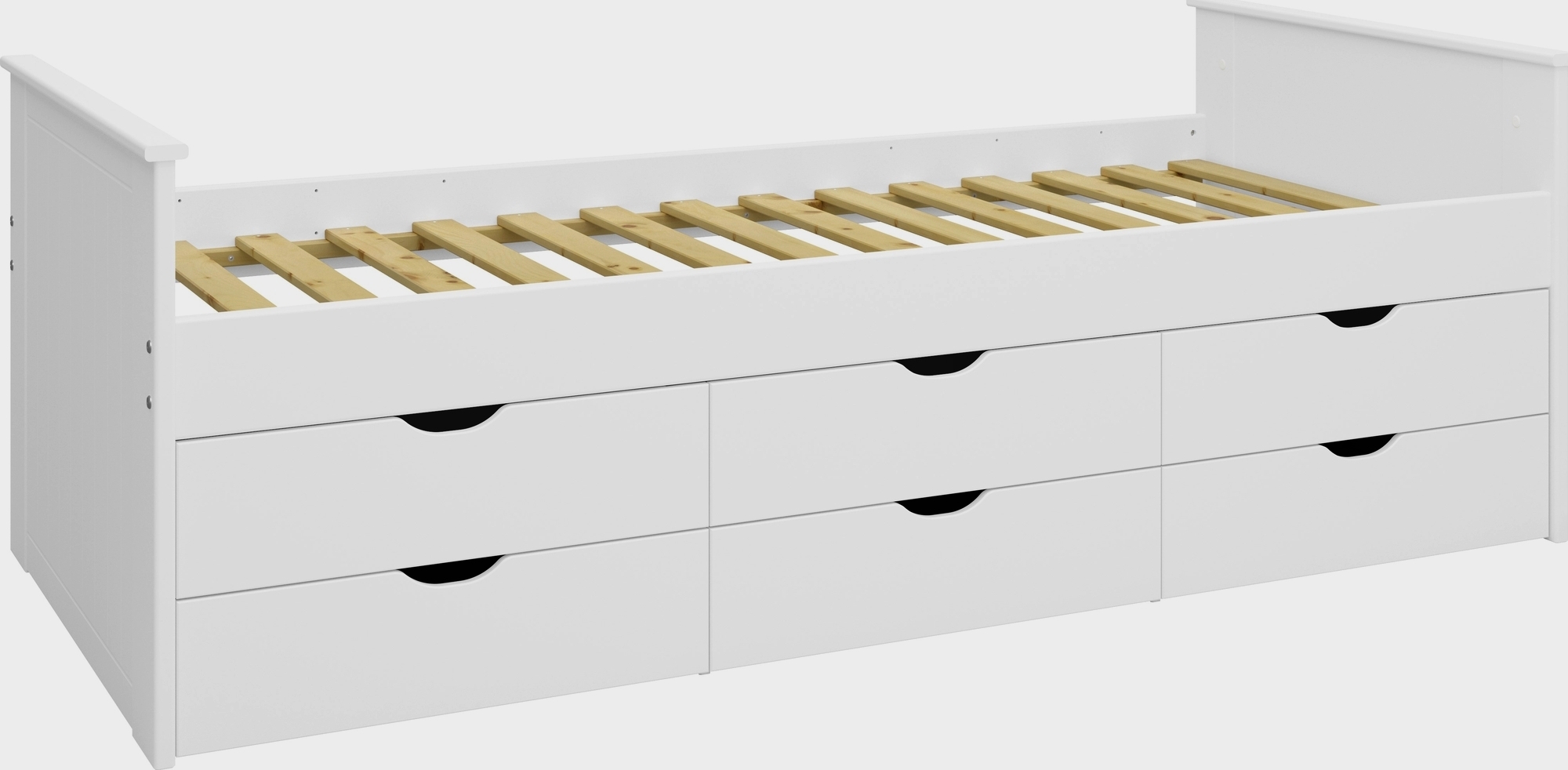 Alba seng med oppbevaring 90 x 200 cm - Hvit - 10995,- - Enkeltsenger ...