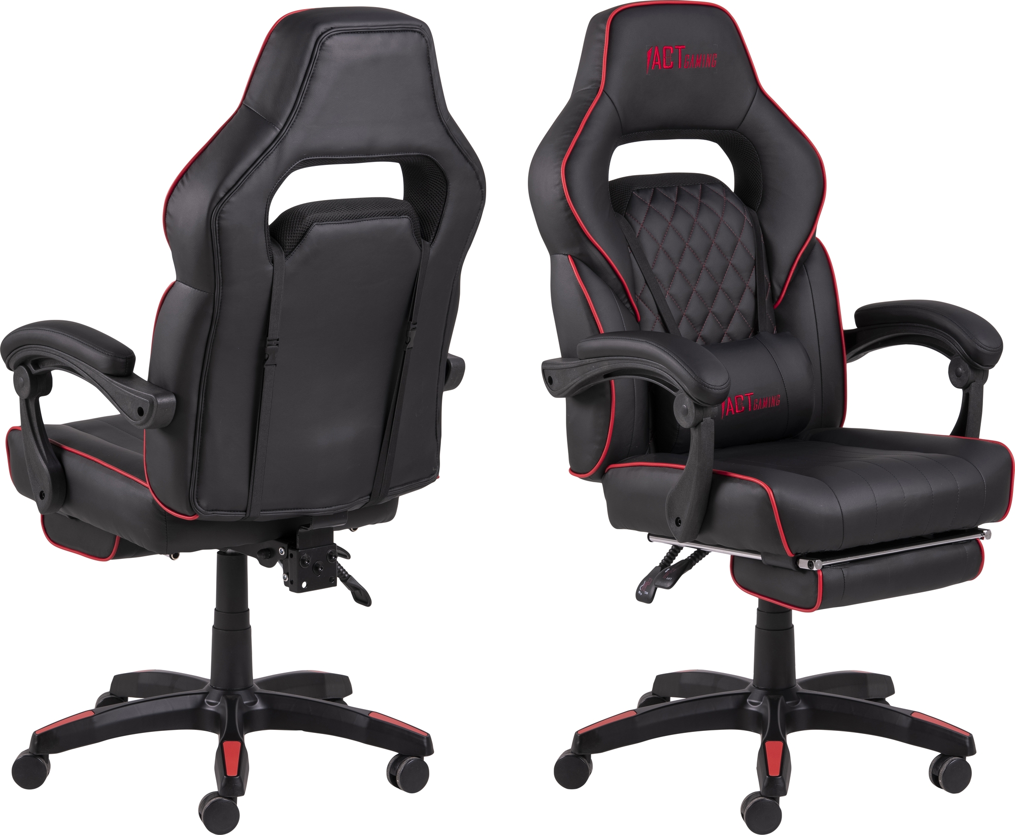 Canyon gaming stol med fotstøtte - Sort PU/rød - 3595,- - Gamingstoler ...