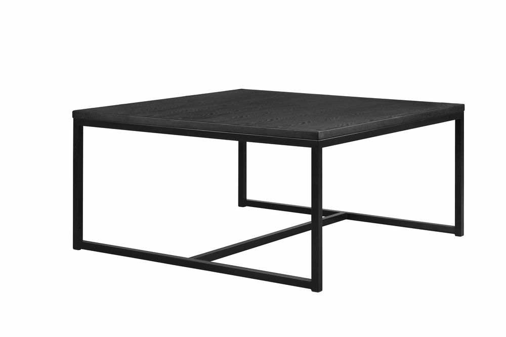 Acero salongbord 100 x 100 cm - Mørkbeiset ask finer - 2995 ...