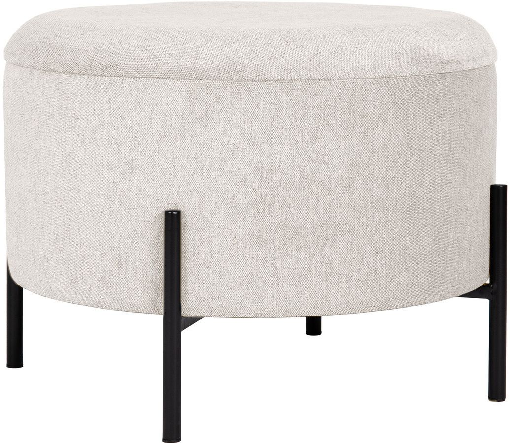 Syssna puff med oppbevaring - Lys grå - 1595,- - Sittepuffer - Trendrom.no