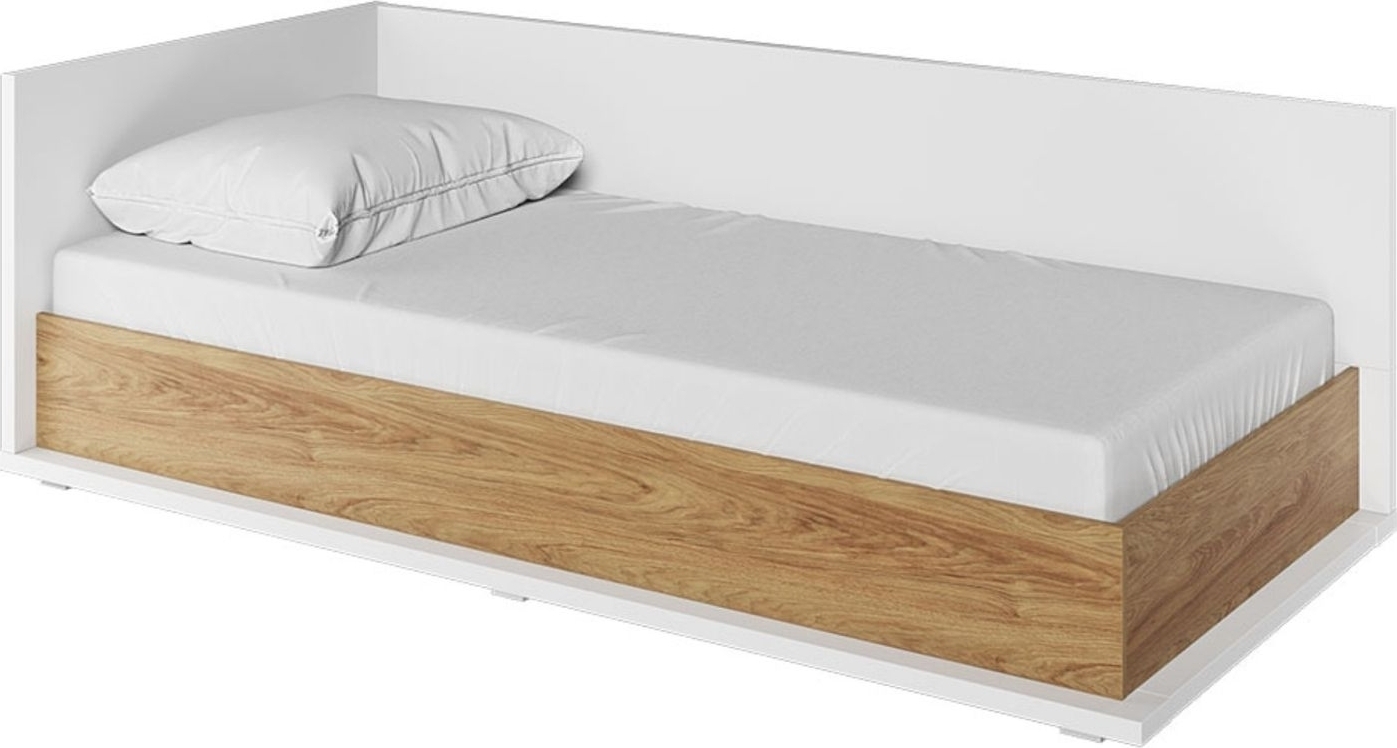 Simi seng venstre 90 x 200 cm - Hvit/hickory - 8295,- - Enkeltsenger ...