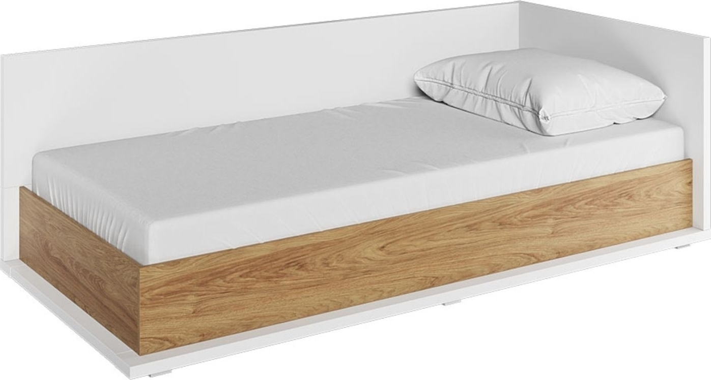Simi seng rett 90 x 200 cm - Hvit/hickory - 8295,- - Senger med ...