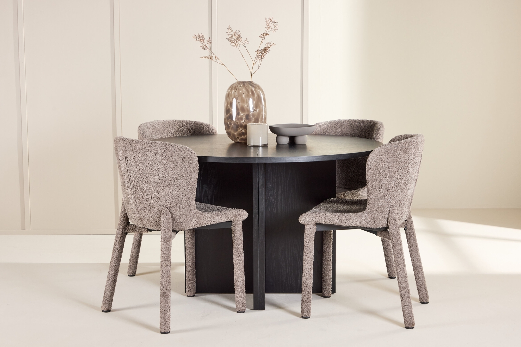 Spisebord Strada med 4 Astoria stoler - Brun/svart - 32995 ...