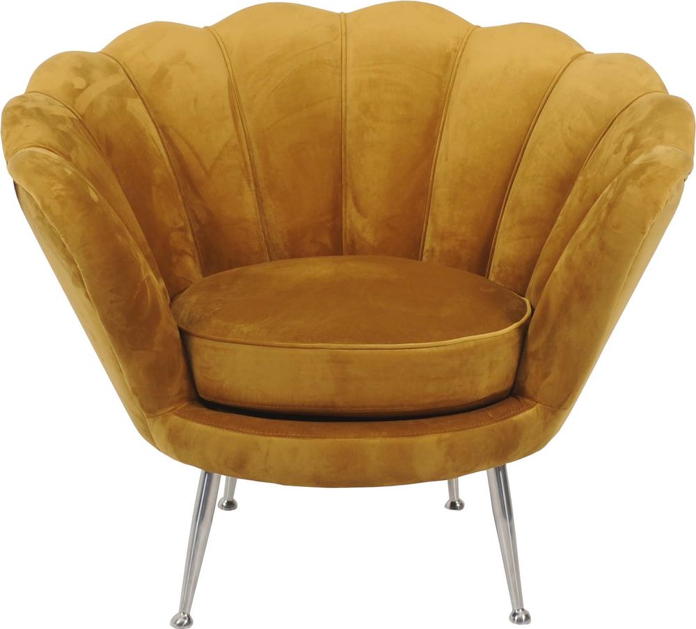 Signy Lenestol - Gul velur - 9095,- - Lenestoler i stoff - Trendrom.no