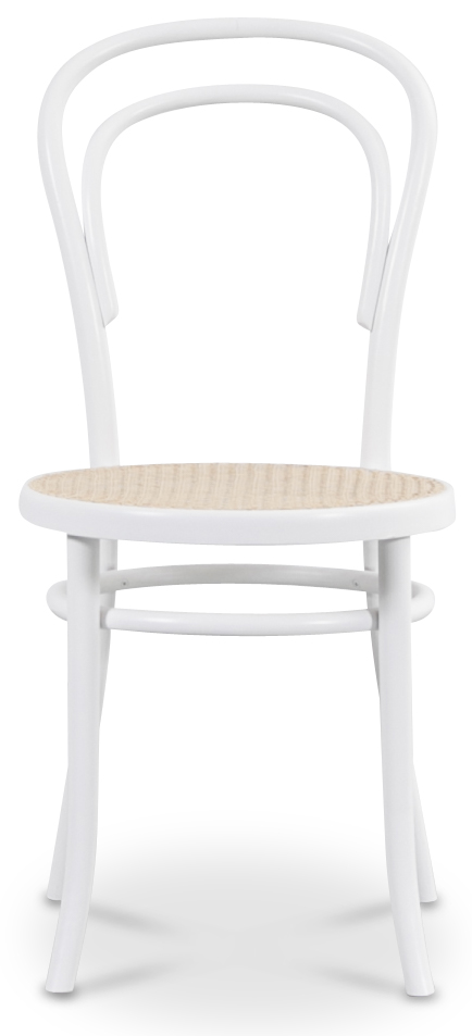 Bentwood Stol No14 Klassiker - Hvit med rotting + Møbelføtter - 4759 ...