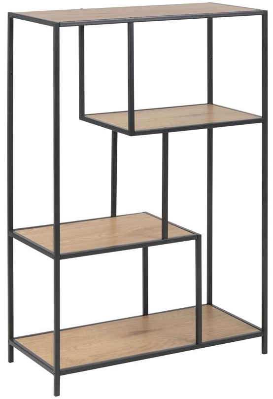 Lincoln bokhylle A - Eik/svart - 4 hyller - 1295,- - Bokhyller ...