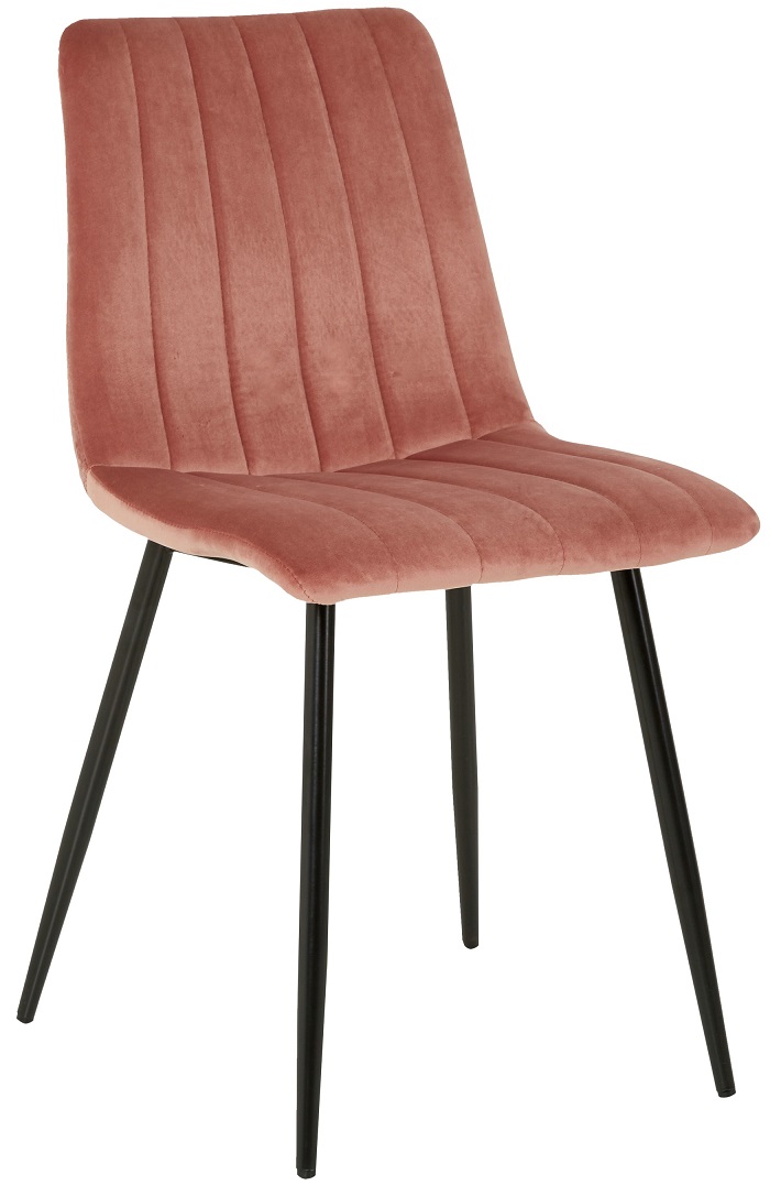 Kayla stol - Rosa fløyel - 879,- - Polstrede stoler - Trendrom.no