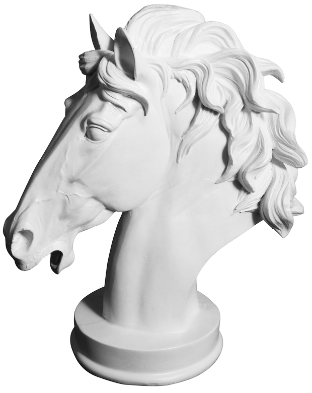 Pyntehest hode H 33 cm - Hvit - 369,- - Statuetter og figurer - Trendrom.no