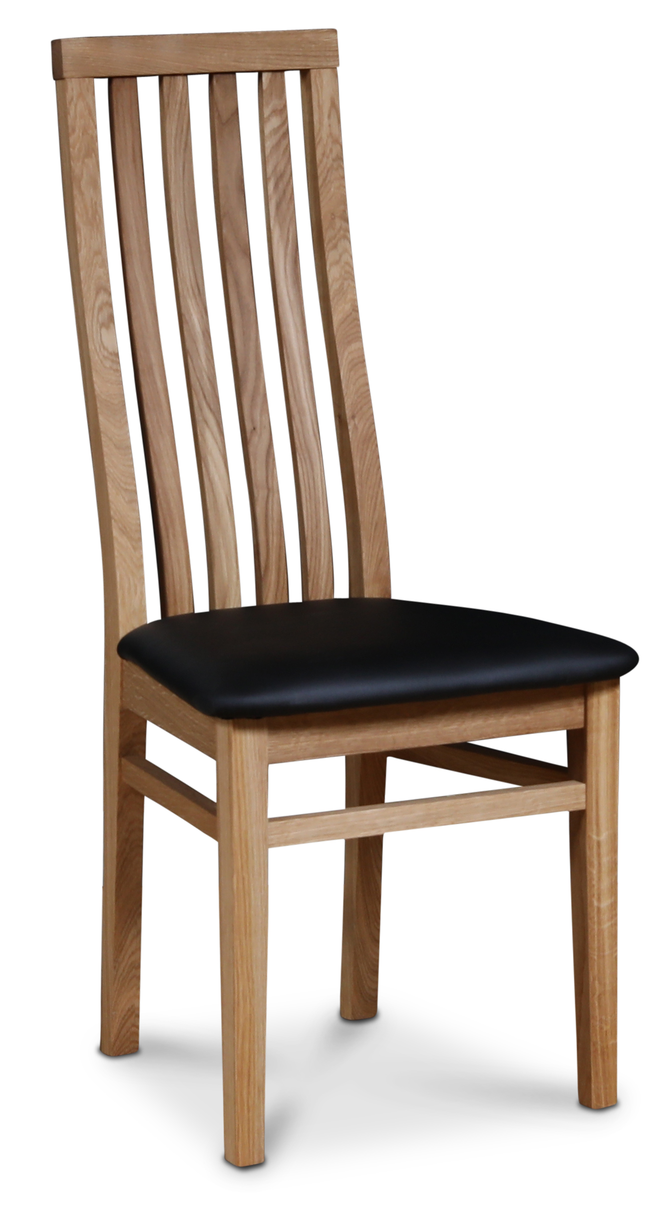 Alaska stol - Oljet eik / svart PU - 2895 NOK - Polstrede stoler ...