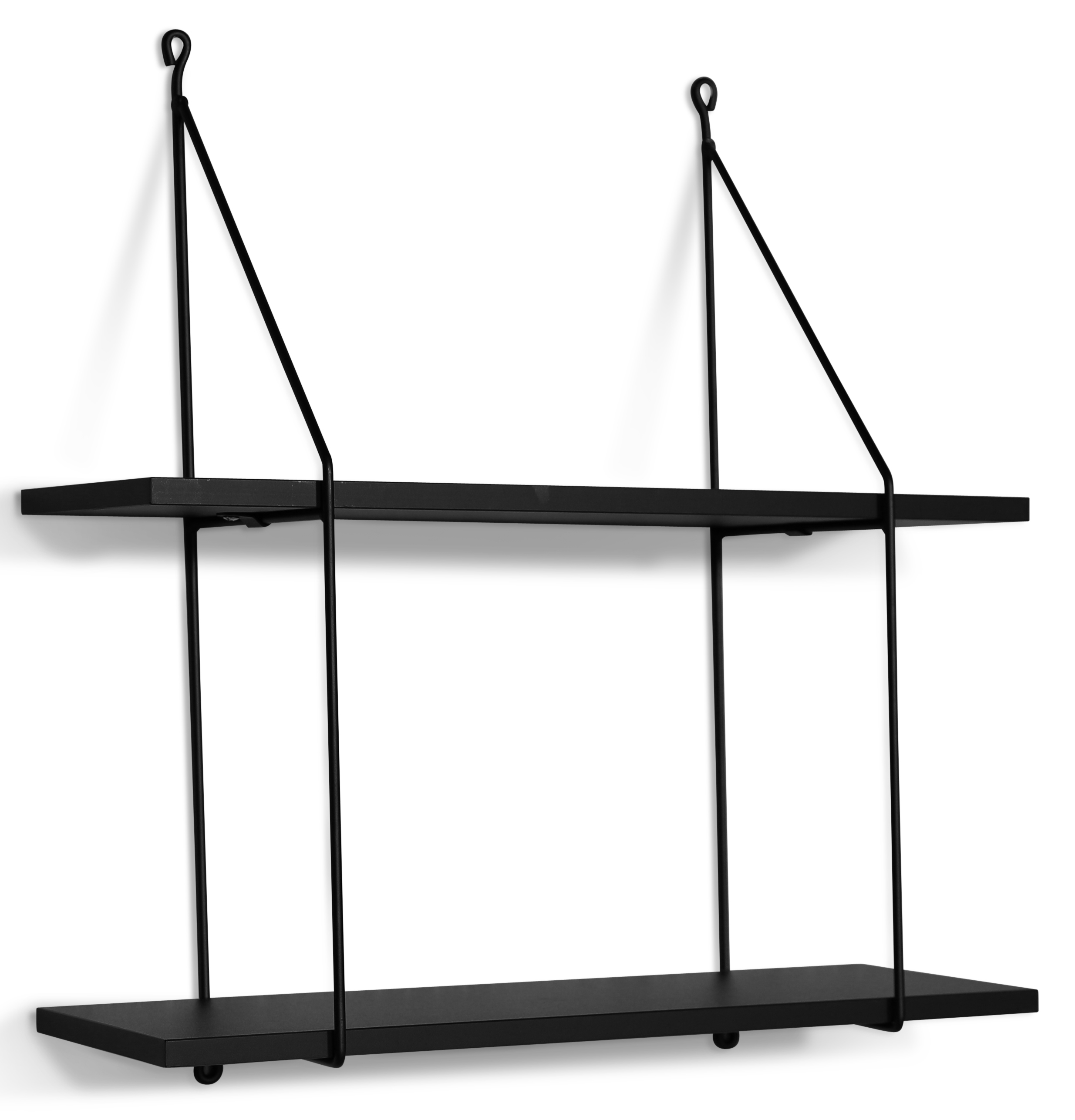 Vesper vegghylle med to hyller - Sort - 329,- - Vegghyller - Trendrom.no