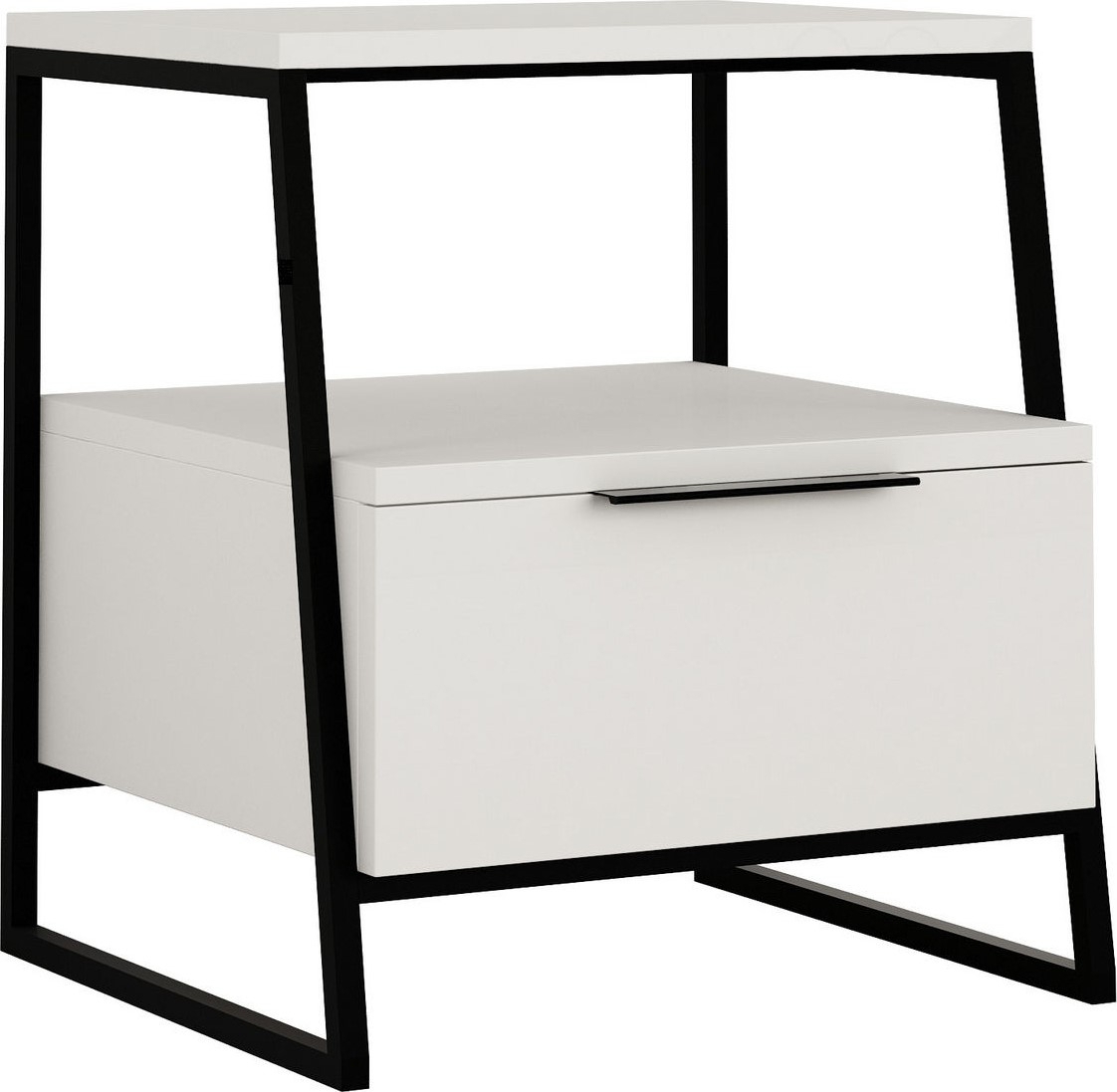 Pal nattbord - Hvit/svart - 2295,- - Nattbord - Trendrom.no