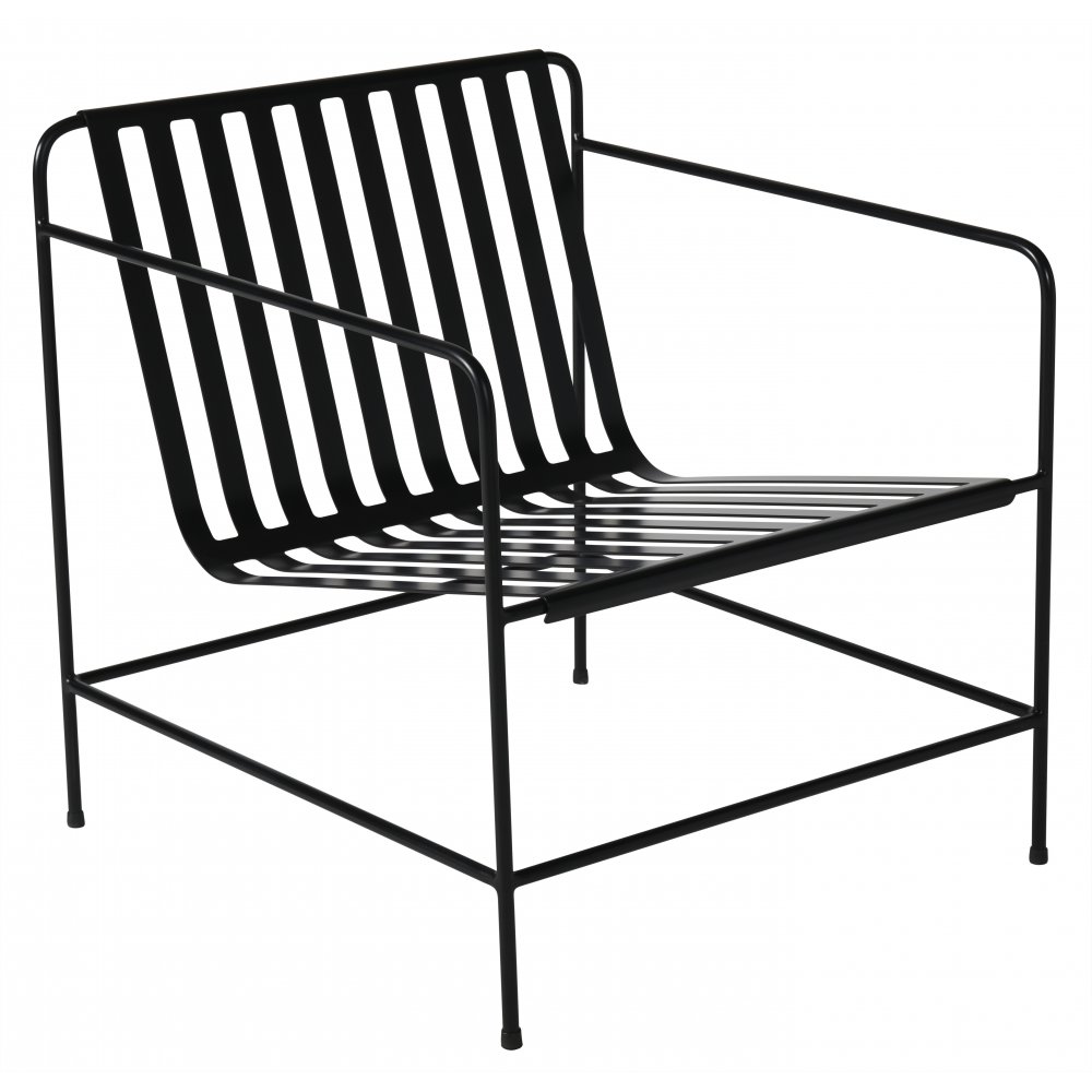 Parga svart lenestol i metall - 3395 NOK - Lounge lenestoler - Trendrom.no