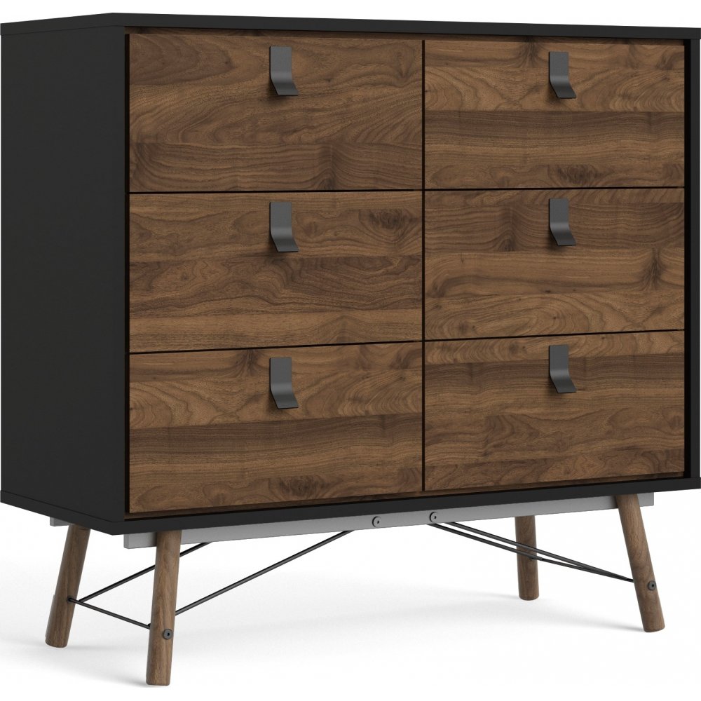 Ry kommode i valnøtt og sort - 6695,- - Kommoder - Trendrom.no