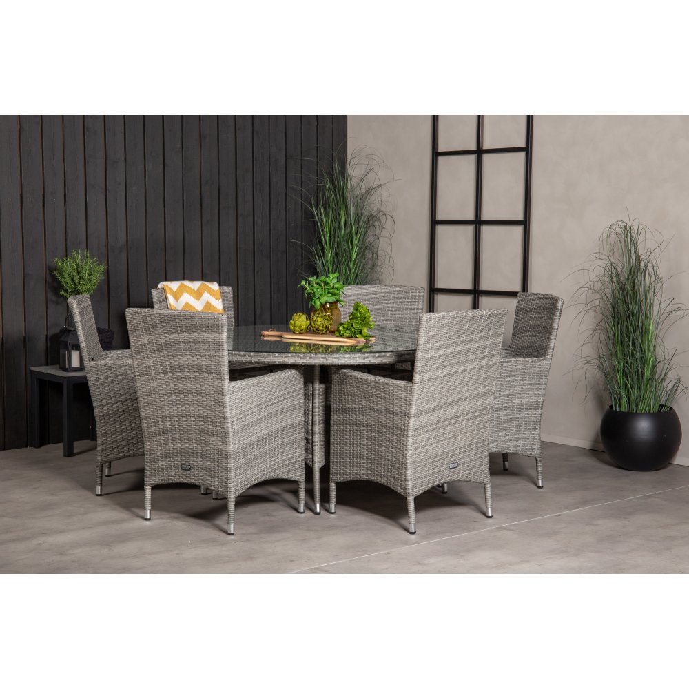 Volta uteservering sett med 6 Malin stoler - Grå - 20995 ...