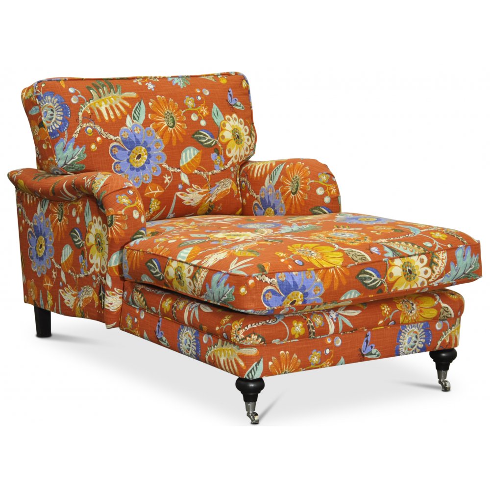 Savoy lenestol med blomsterstoff - Havanna Terracotta - 14995 ...