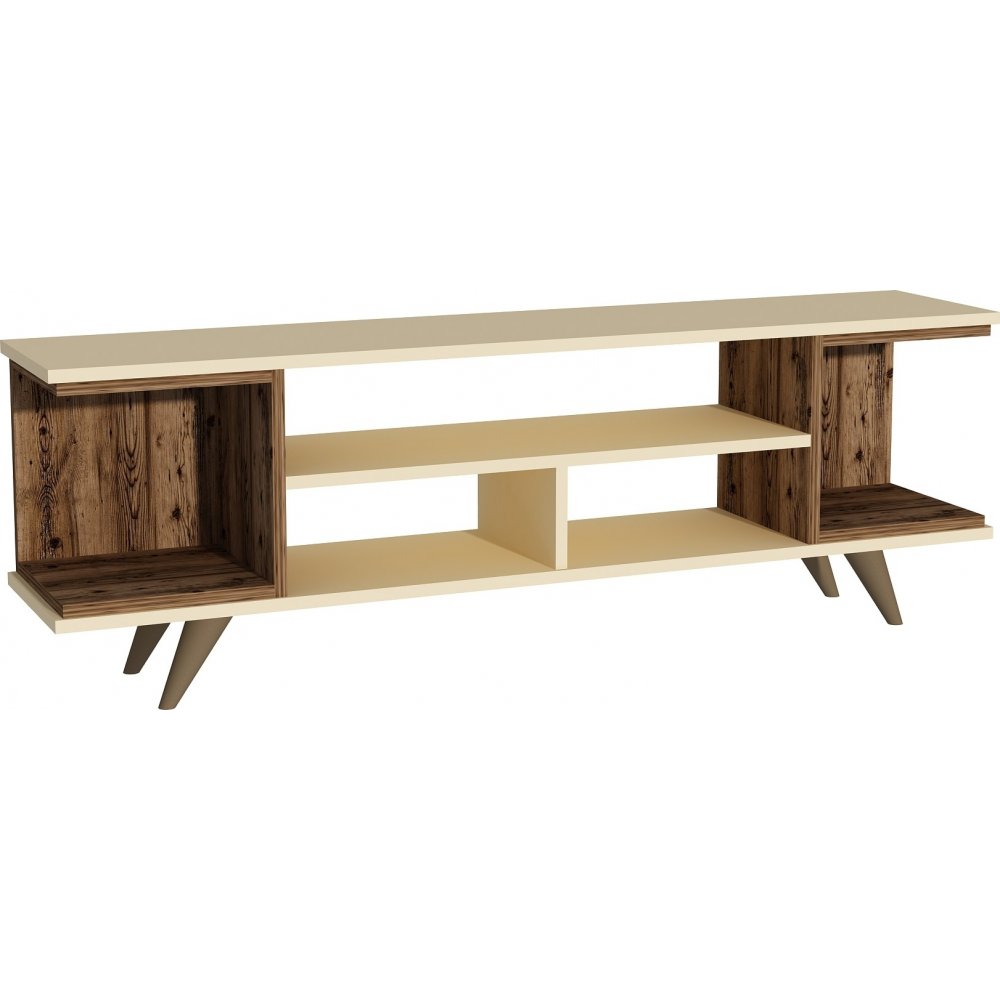 Melody media benk - Lys valnøtt/beige - 2395,- - TV-benker - Trendrom.no