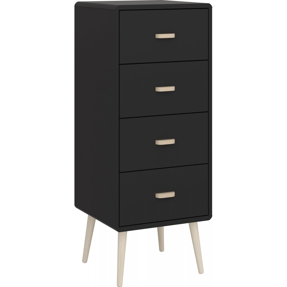 Mino kommode med 4 skuffer - Sort - 4295,- - Kommoder - Trendrom.no