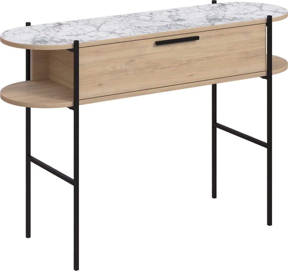 Redding avlastningsbord 130 x 38 cm - Eik/hvit - 3795 NOK - Avlastningsbord - Trendrom.no