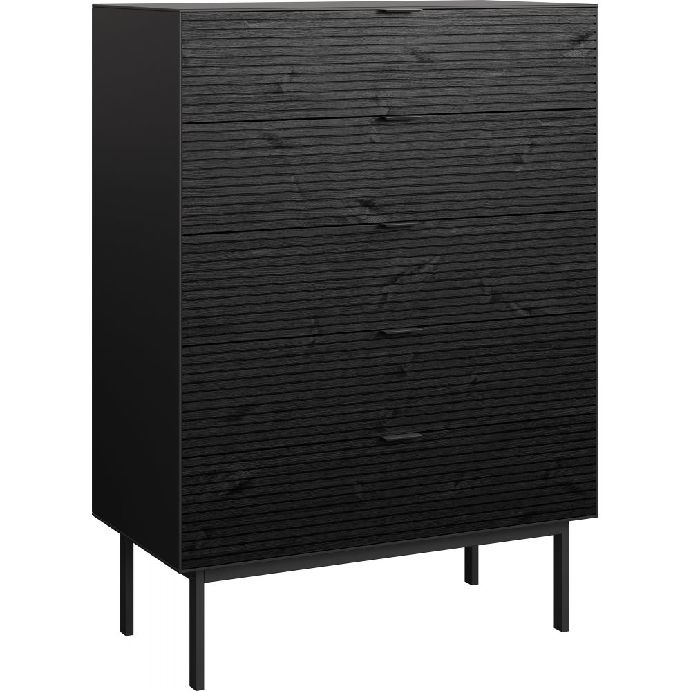 Soma kommode med 5 skuffer - Sort - 7195,- - Kommoder - Trendrom.no